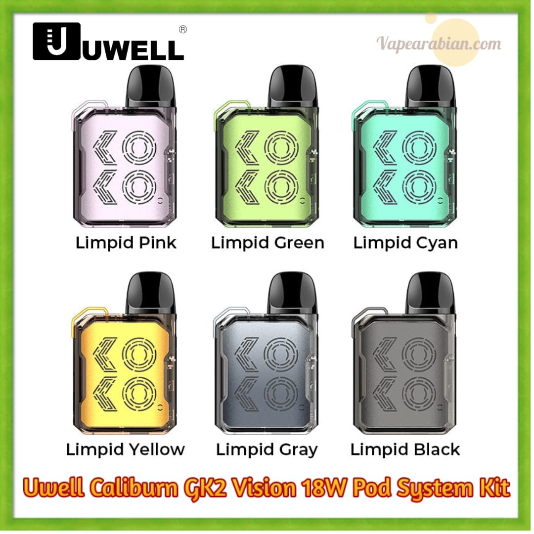 Buy Online Uwell Caliburn GK2 Vision Pod Kit 690mAh In UAE